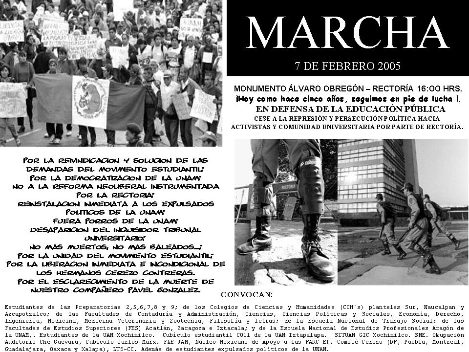 Movilización Universitaria en México a cinco años de la entrada militar ...